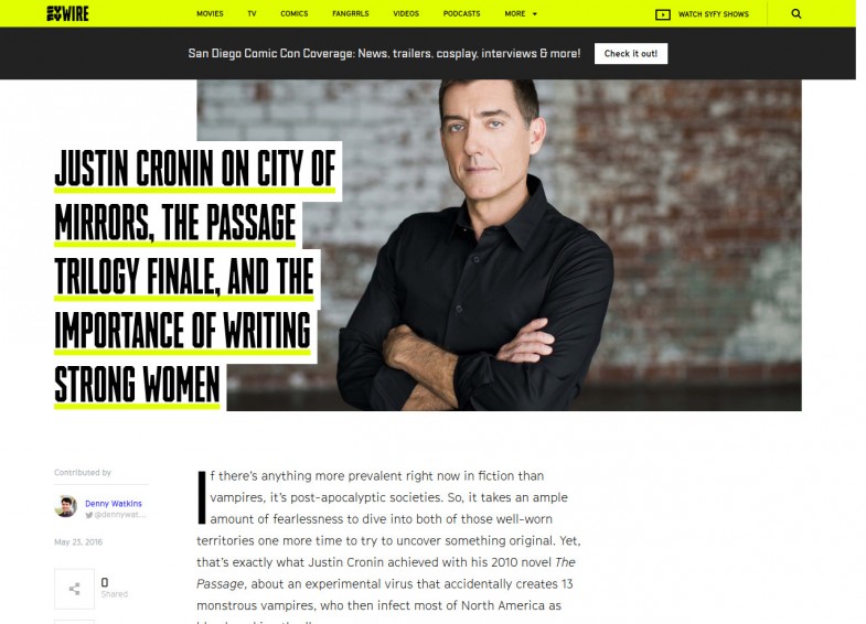 Interview with ‘The Passage’ Author Justin Cronin | Denny Watkins